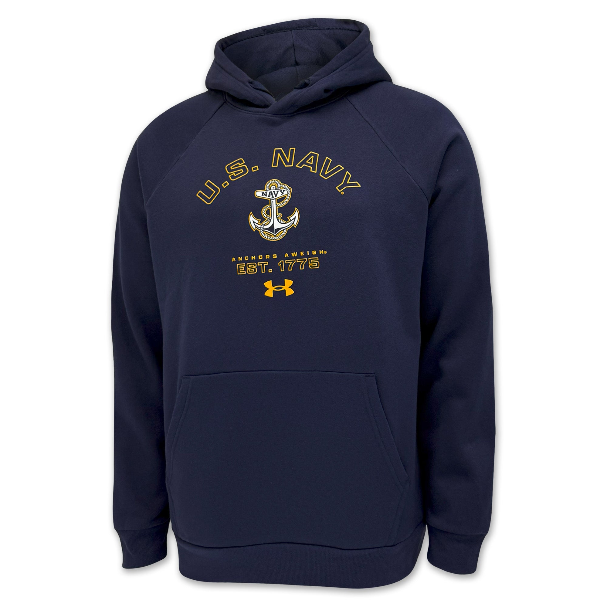 Navy Under Armour Anchors Aweigh Rival Fleece Hood (Navy) – Navy Gear