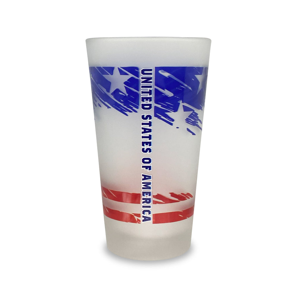 USA 250 Years of Freedom Frosted Pint Glass – Navy Gear