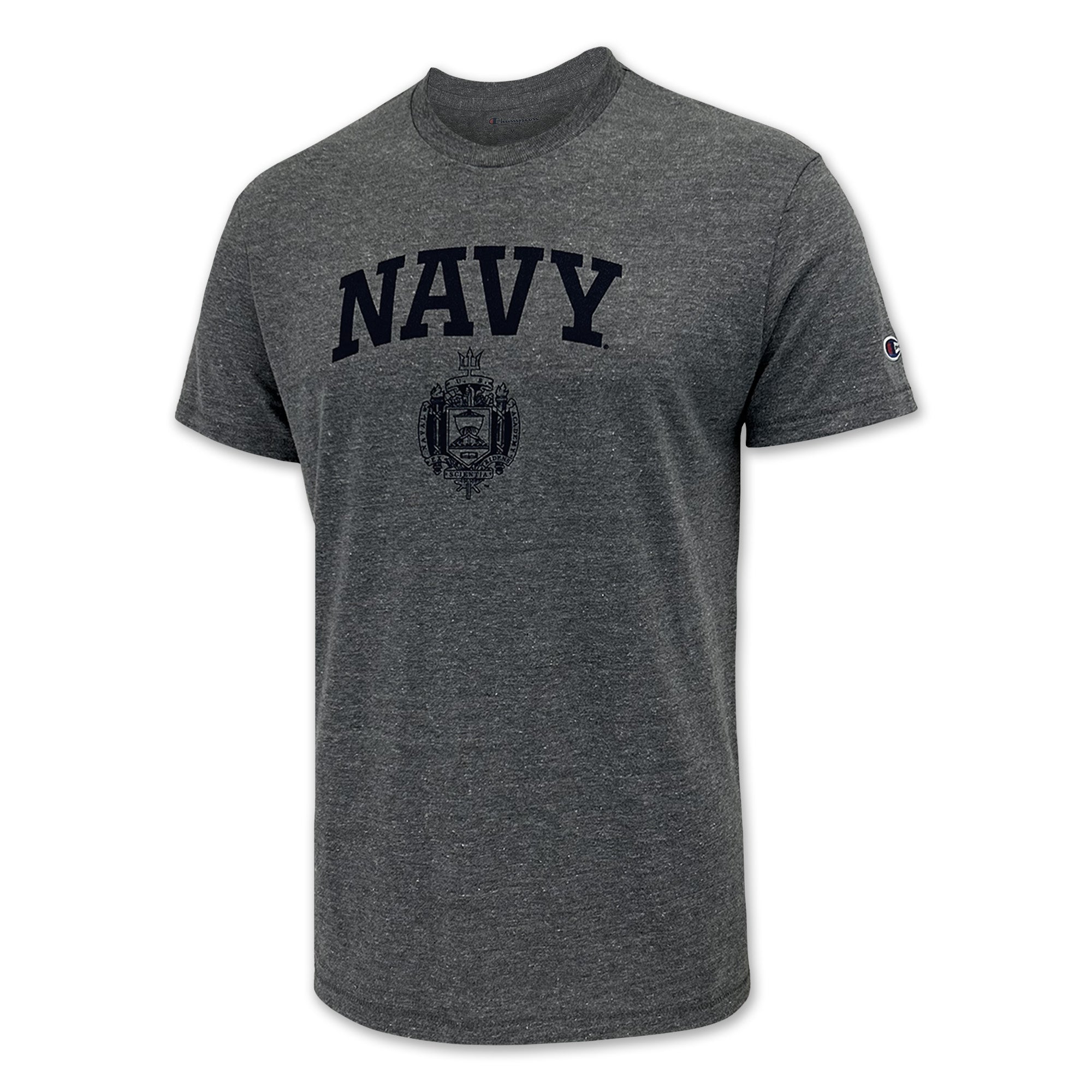 USNA Issue Champion T-Shirt (Gunsmoke Heather) – Navy Gear