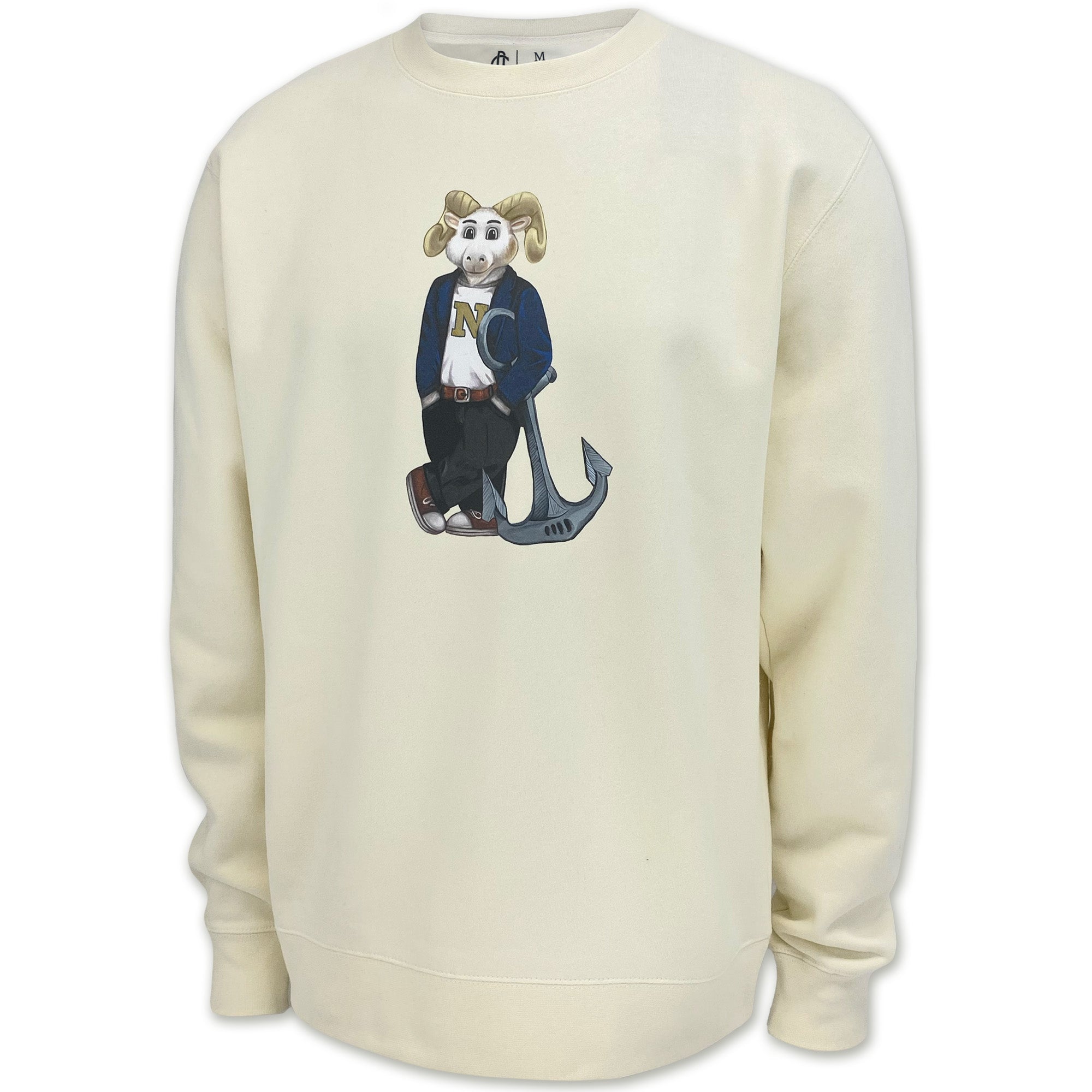 USNA Crew Dog Original Crewneck (Cream) – Navy Gear