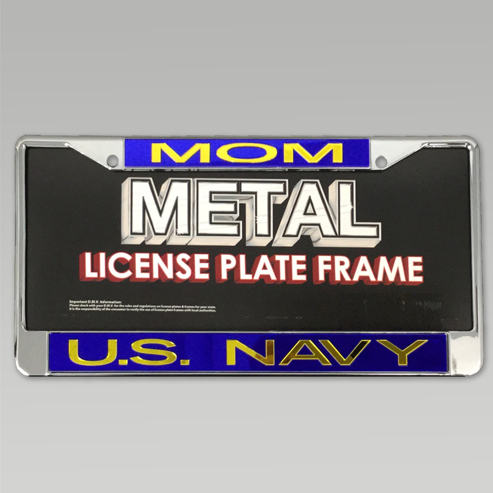 Navy Mom License Plate Frame